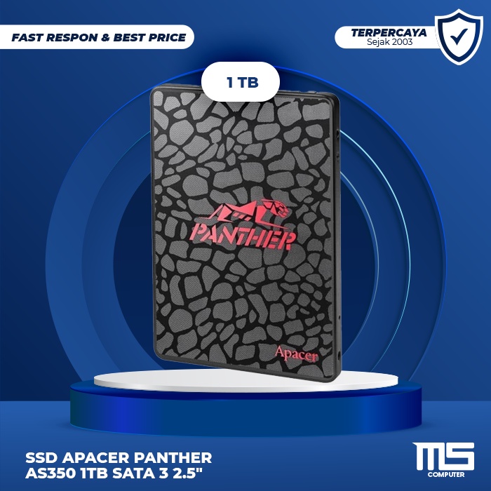 Jual SSD Apacer Panther AS350 1TB Sata 3 2.5" | Shopee Indonesia