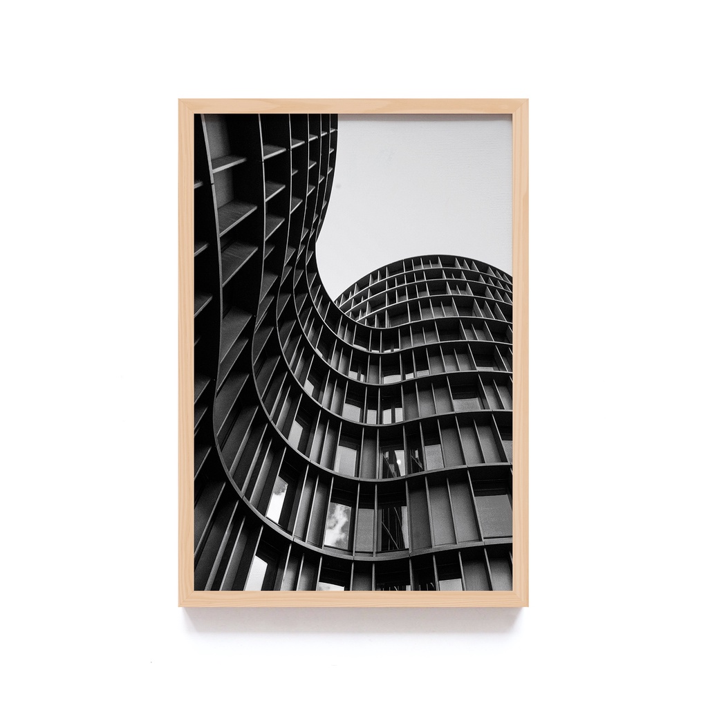 Jual Poster Gedung Hitam Putih Wall Decor Monochrome Architecture Art ...