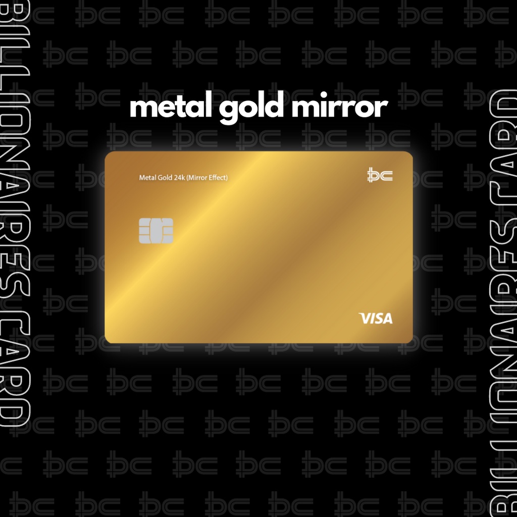 Jual Custom Metal ATM Debit Credit Card (Bukan Skin Card) - Gold Mirror ...