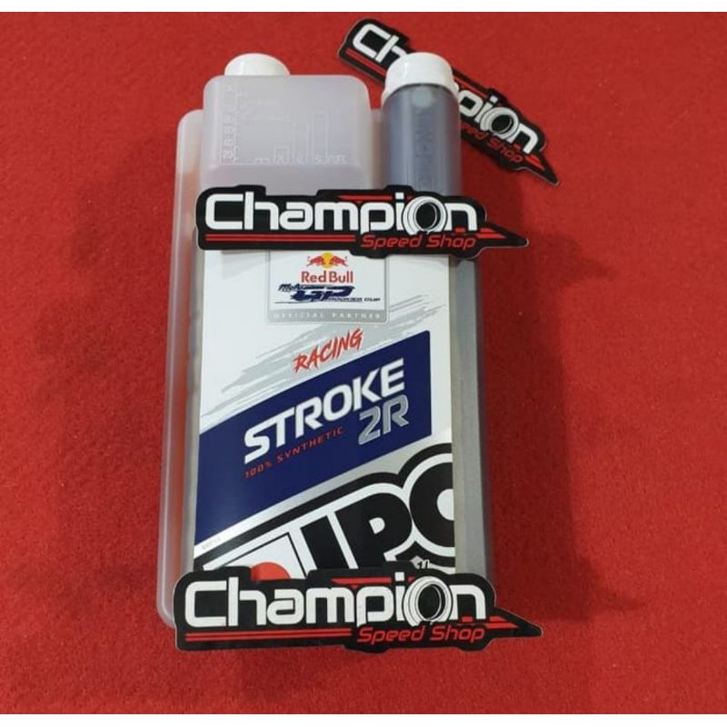 Jual Oli Samping Motor IPONE Stroke 2R Racing Full Synthetic With Ester 2T 2 Tak 1L 1 Liter ...