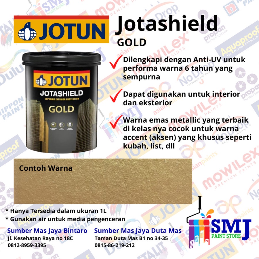 Jual JOTUN JOTASHIELD EXTERIOR GOLD( WATRERBASED) KEMASAN 1 LITER ...