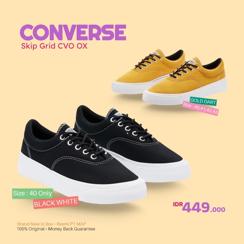 Jual Sepatu Skate Converse Skid Grip CVO OX Original BNIB Resmi ...