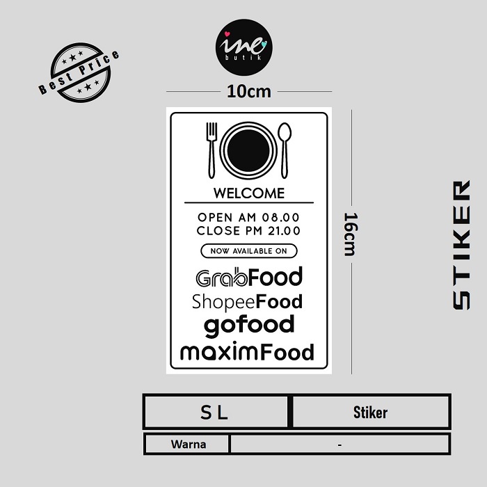 Jual STIKER ONLINE FOOD UNTUK WARUNG MAKAN DAN RESTORAN | Shopee Indonesia