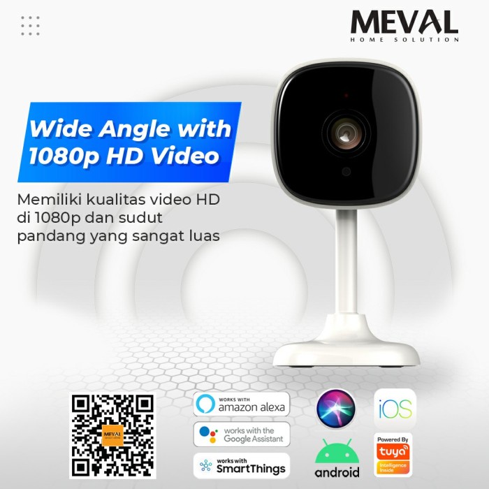 Jual Smart Indoor fixed IP Camera CCTV Wifi IoT Home Solution-MEVAL ...