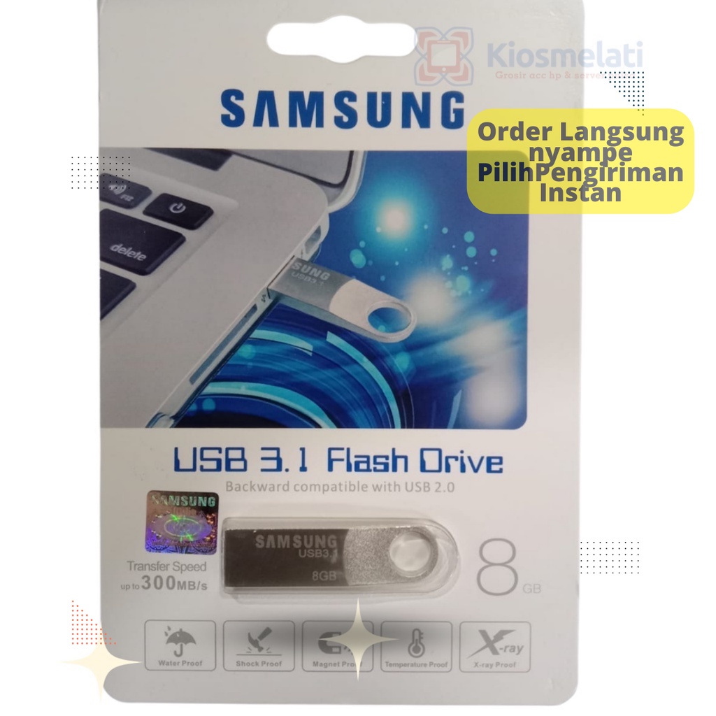 Jual FLASHDISK SAMSUNG 8GB USB 3.1 ORI STAINLESS REAL CAPACITY | Shopee ...