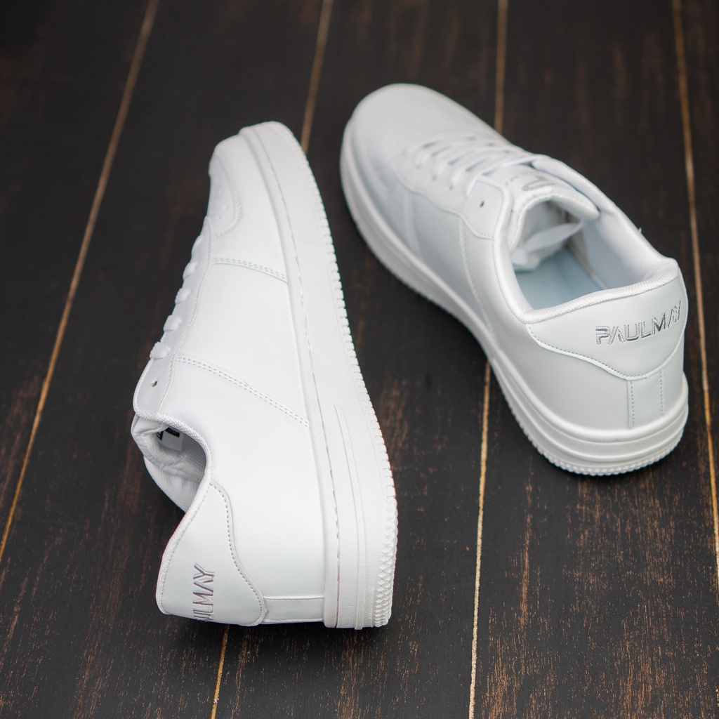 Jual PAULMAY - Sepatu Sneakers Pria Denver - White | Shopee Indonesia
