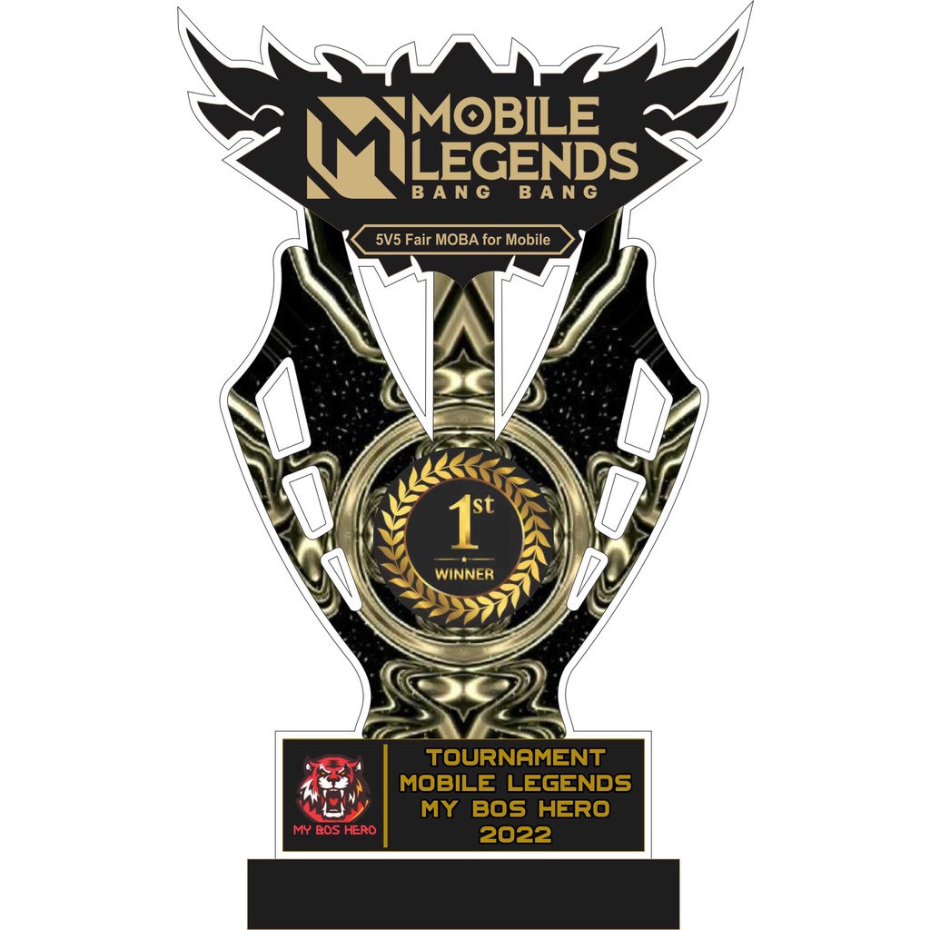 Jual Trophy/Piala/Plakat/Mobile Legends/Bahan Akrilik 3mm dan 6mm/Free ...