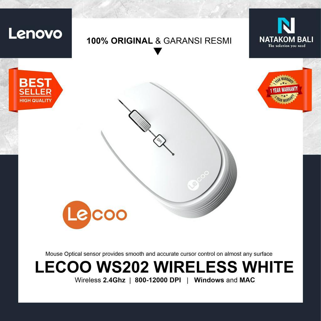 Jual MOUSE WIRELESS OPTICAL LECOO WS202 WHITE | Shopee Indonesia