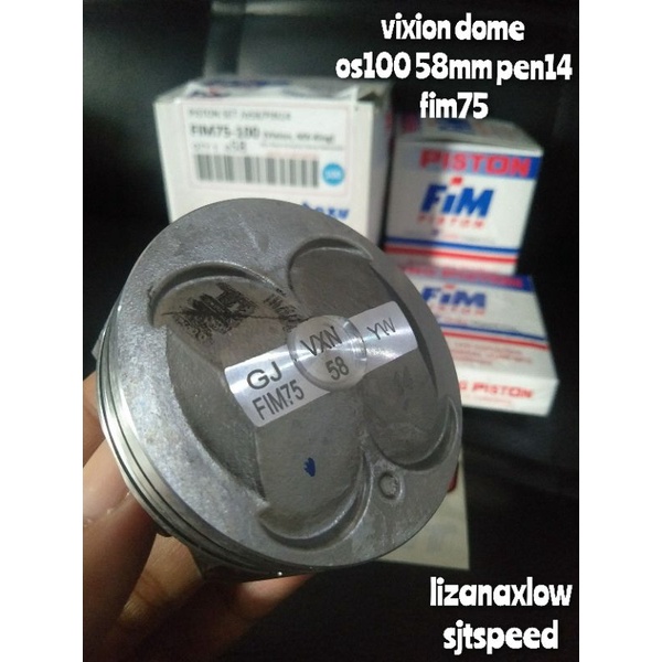 Jual piston fim vixion dome os 100 58 mm pen14 fim75 | Shopee Indonesia