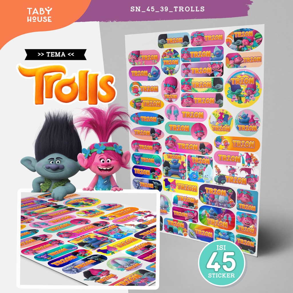 Jual Sticker nama Animasi movie - 45 pcs (BIG HERO 6, HOW TO TRAIN ...