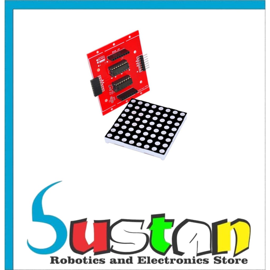 Jual Led Dot Matrix 8x8 Display Module + Dot Matrix Driver Board ...