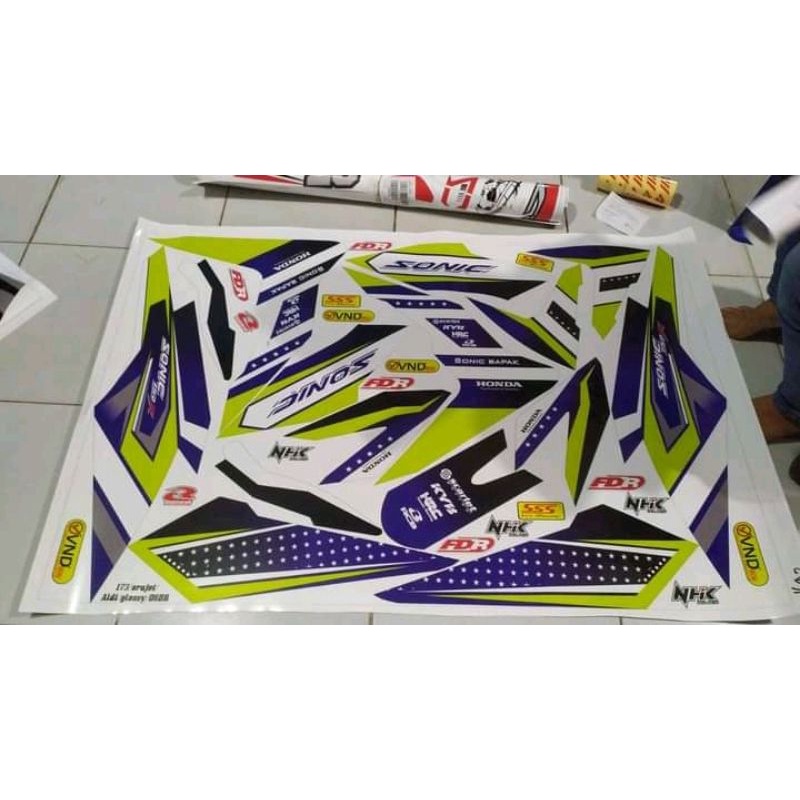 Jual DECAL STIKER SONIC 150R + ORACAL KUNING STABILO ORI DECAL FULLBODY ...