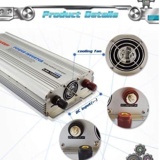 Jual Inverter 1000 Watt 12 volt ( 1000w 12v ) + Charger Lda 1000 Suoer | Shopee Indonesia