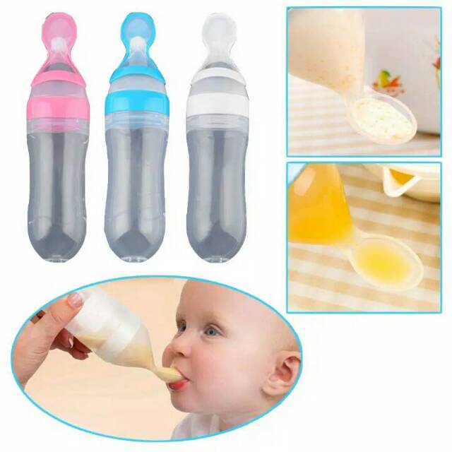 Jual Botol Sendok Makan Bayi Susu Baby Silikon | Shopee Indonesia