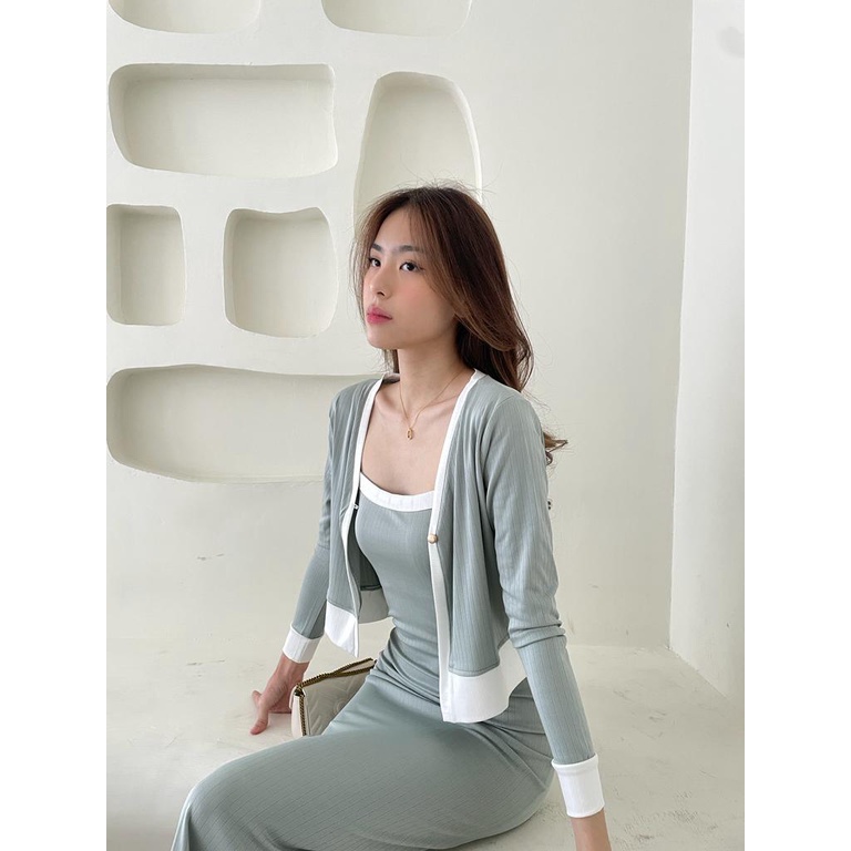 Jual Aubree Knit Dress —— Ocha Wear | Korean Premium Knit Wanita | Knit ...