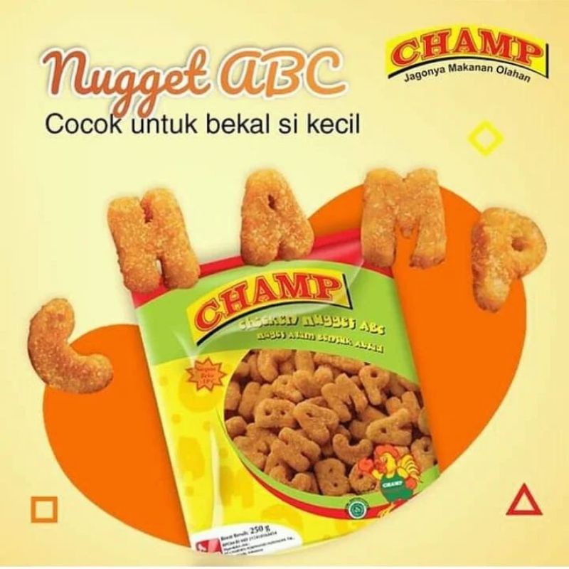 Jual Champ nugget ABC chicken nuget berbentuk huruf abc 250 gram ...