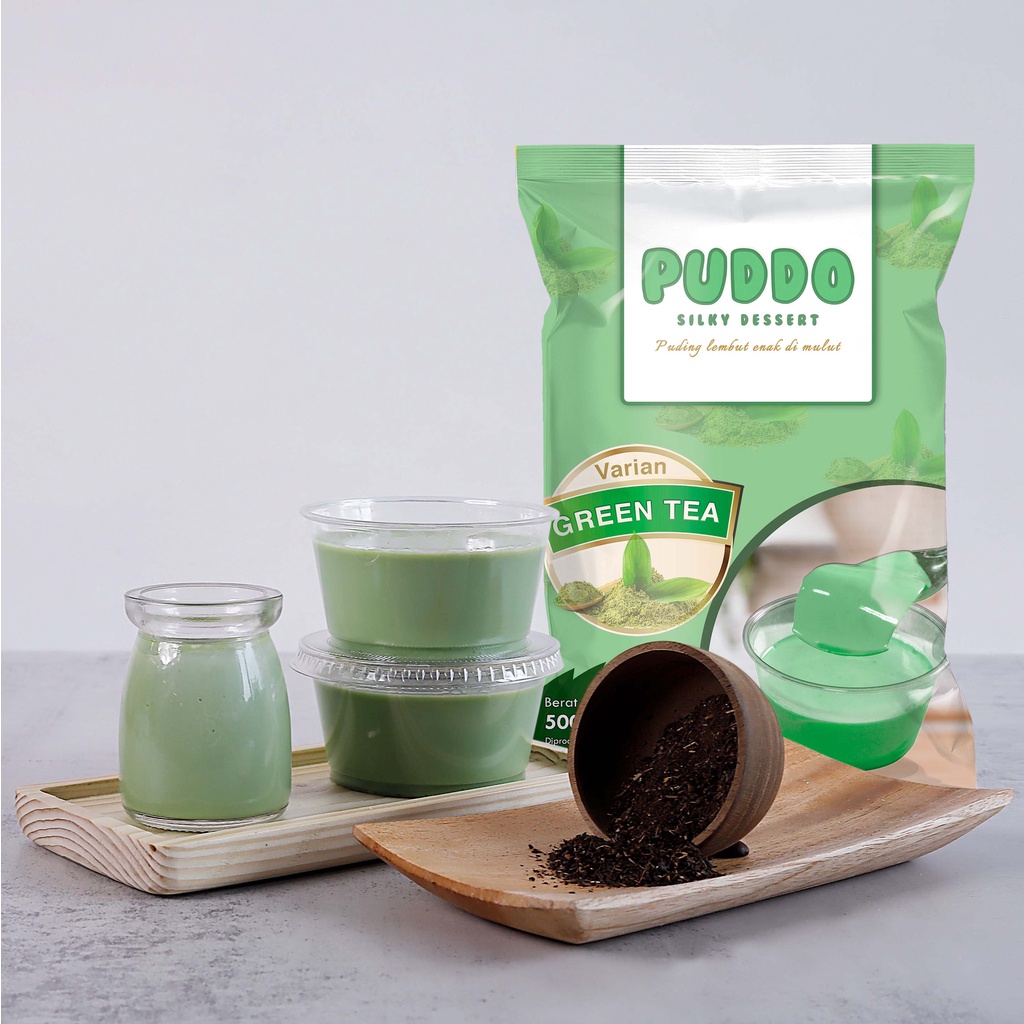Jual Bubuk Silky Pudding Puddo Rasa Green Tea 500 Gr | Shopee Indonesia