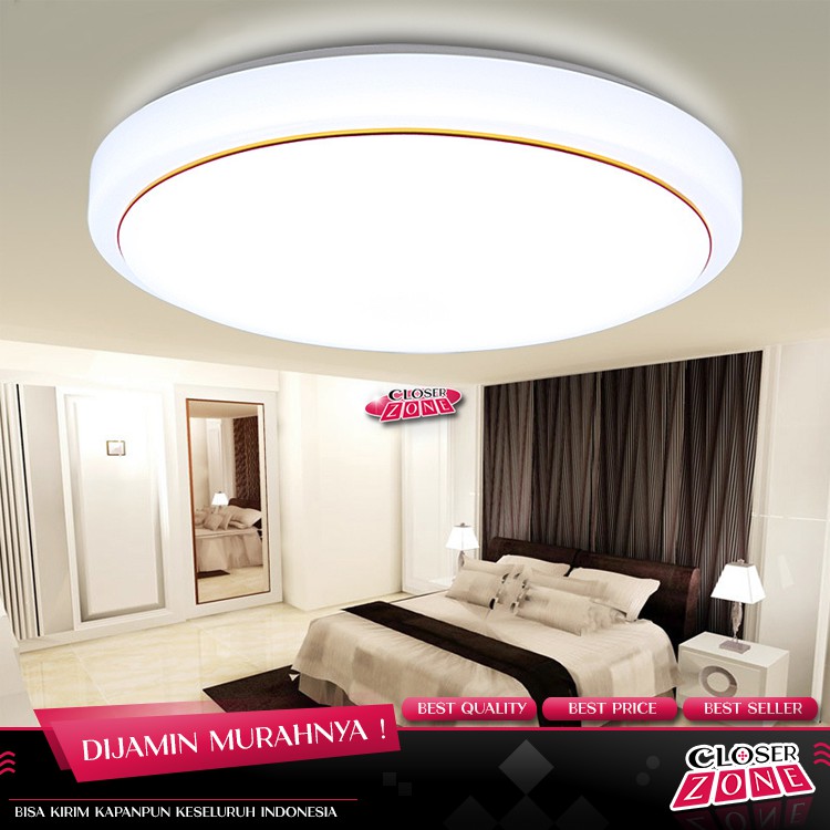 Jual Lampu LED Plafon Modern 24W 28cm - White/Gold | Shopee Indonesia