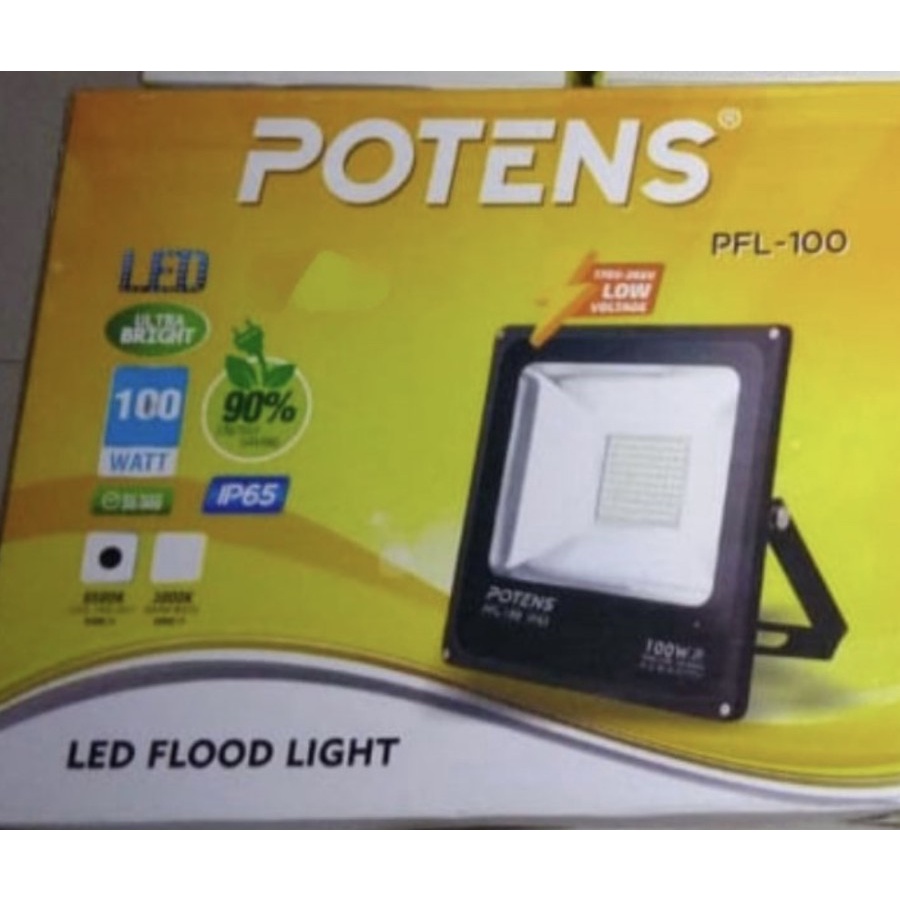 Jual Lampu Sorot Potens 100W Putih / Kuning - Led Flood Light 100 Watt Potens | Shopee Indonesia
