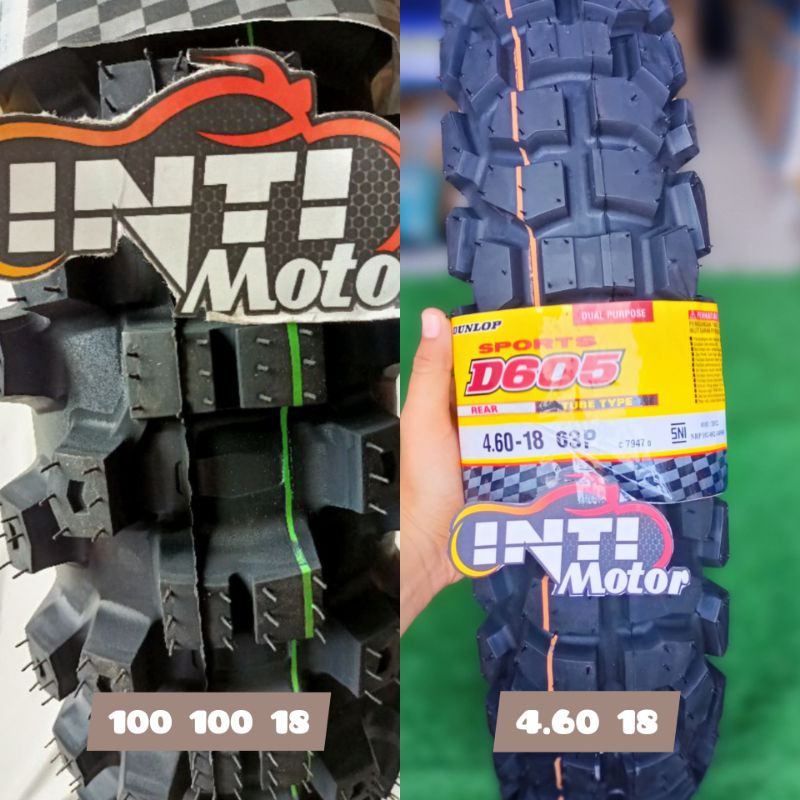 Jual Ban TRAIL 100/100 RING 18 DUNLOP BELAKANG 460/18 D605 FN DGX RR ...