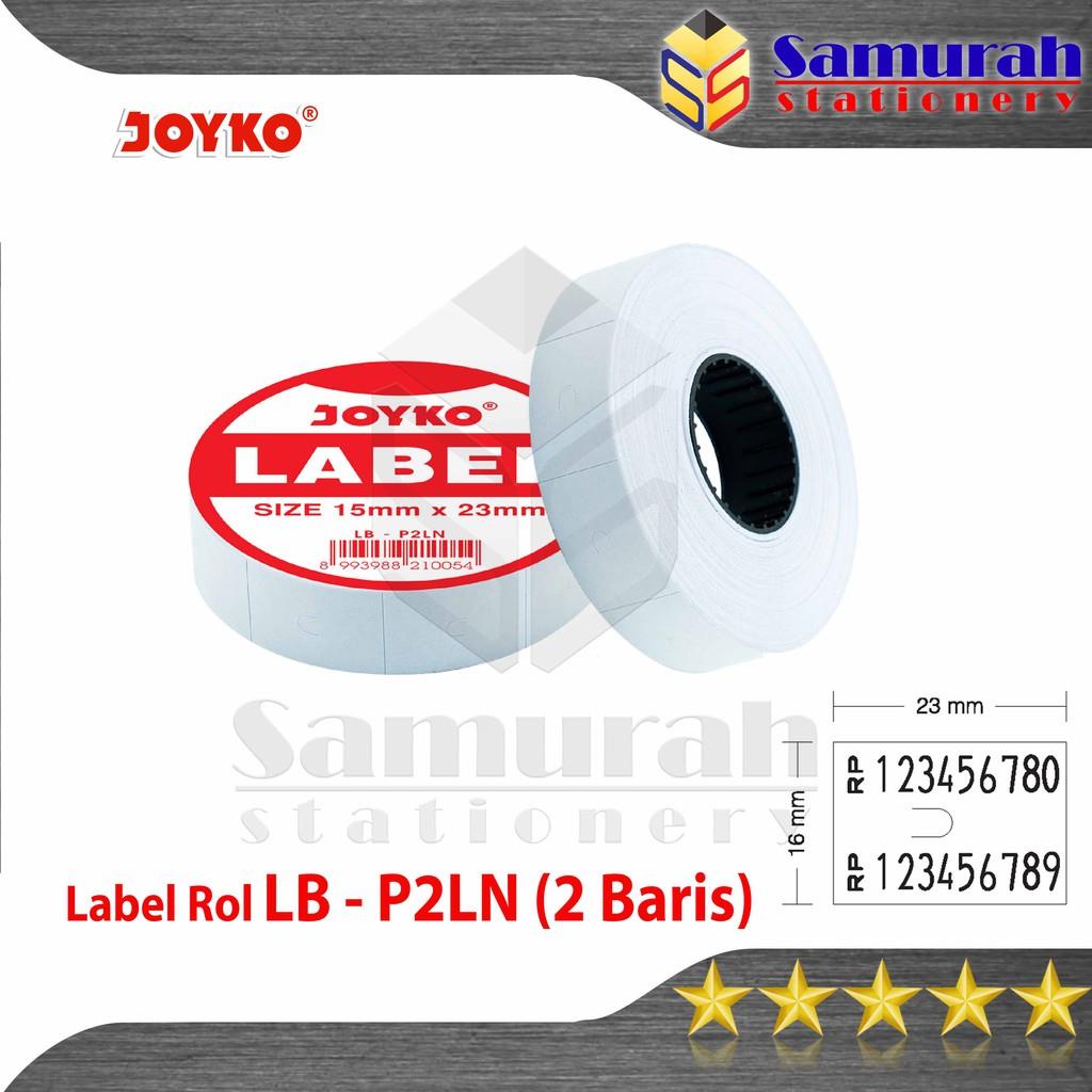 Jual Kertas Label Rol 2 Baris LB-P2LN Joyko / Price Label LB 2LN / Isi ...
