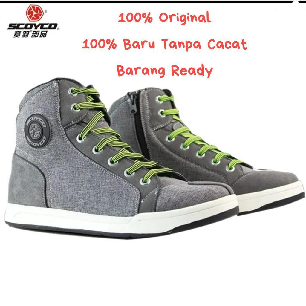 Jual Scoyco Racing Shoes Casual Grey MT016 Sepatu Scoyco MT 016 ...