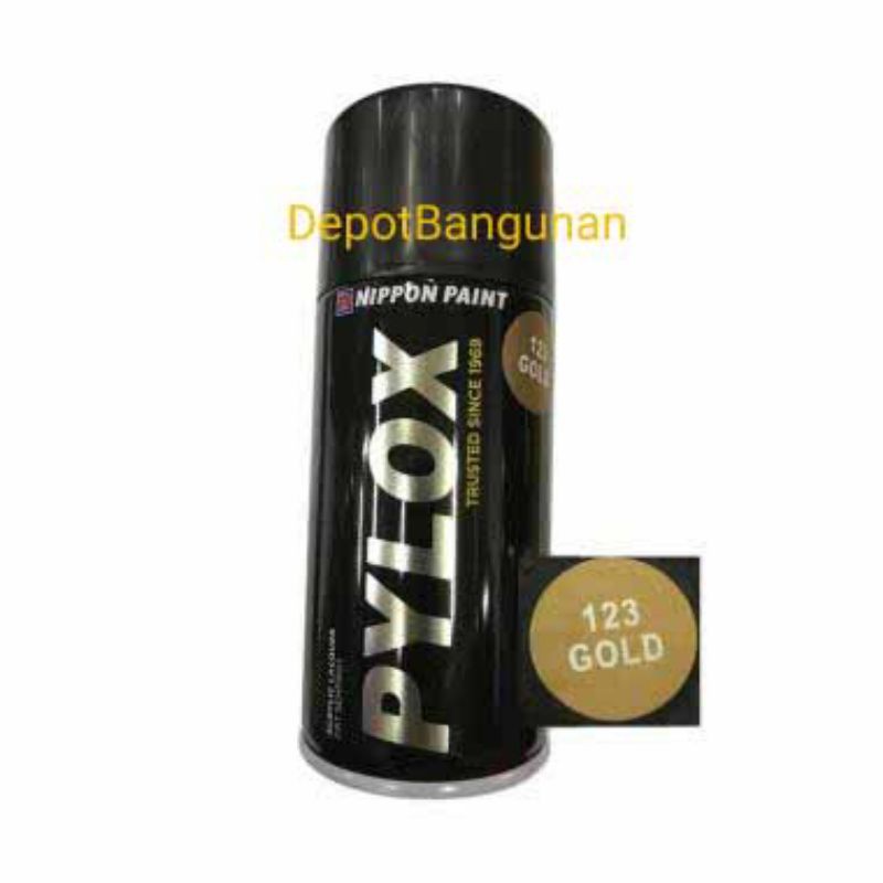 Jual CAT SEMPROT PYLOX / PILOX / CAT SPRAY/ CAT BESI 123 GOLD 300 CC | Shopee Indonesia