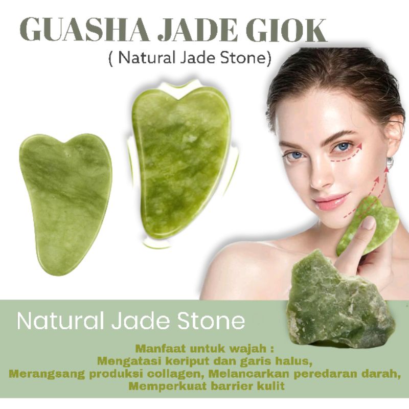 Jual ALAT PIJAT WAJAH BATU JADE GIOK GUASHA ASLI ALAMI MASSAGE / GUA ...