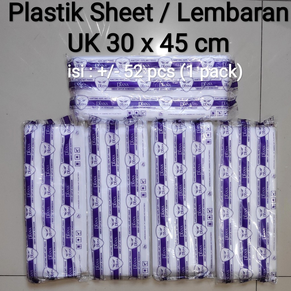 Jual Plastik Sheet uk.30x45 Plastik Lembaran Plastik Alas Nasi Plastik ...