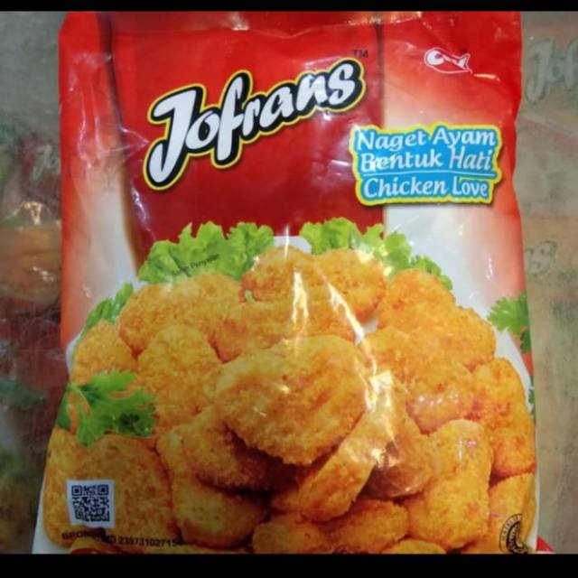 Jual Jofrans chicken nugget love 500gr | Shopee Indonesia