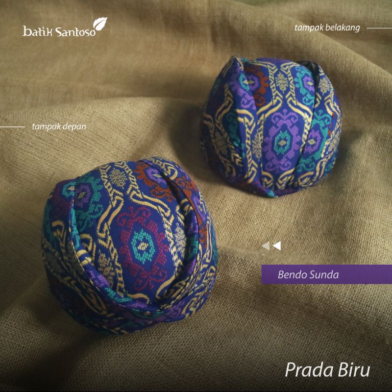 Jual Batik Santoso Prada Biru - Bendo Sunda | Shopee Indonesia