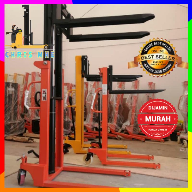 Jual Hand lift 1.5ton/2meter hand forklift hand stacker handjack hand ...
