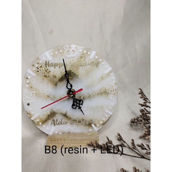 Jual Jam Meja Resin | Jam Meja Akrilik Custom | Kado Jam Meja Custom ...