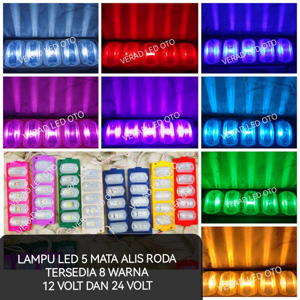 Jual LAMPU LED 5 MATA RODA ALIS KOLONG BAK TRUK MOBIL MOTOR 12 VOLT 24 VOLT 12V 24V | Shopee ...