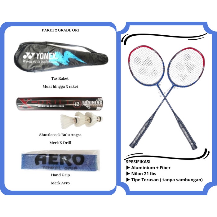 Jual Raket Bulutangkis - Raket Badminton - Tas - Kock - Grip - Grade ...