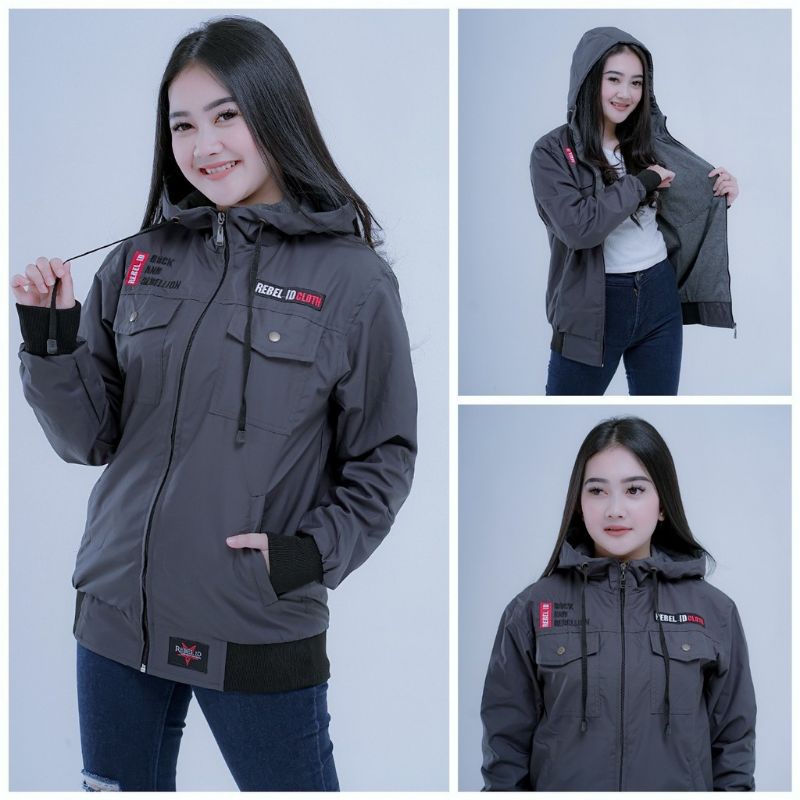Jual REDBLOG Jaket Wanita Parasut Kekinian Gaya Korea Terbaru Outdoor waterproof distro | Shopee ...