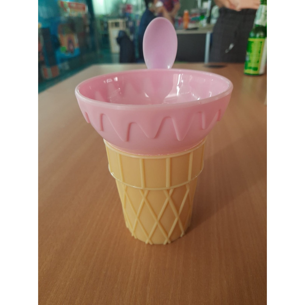 Jual PARTY-4US Ice Cream Cup with spoon/Tempat Es Krim/Puding /Ungu ...