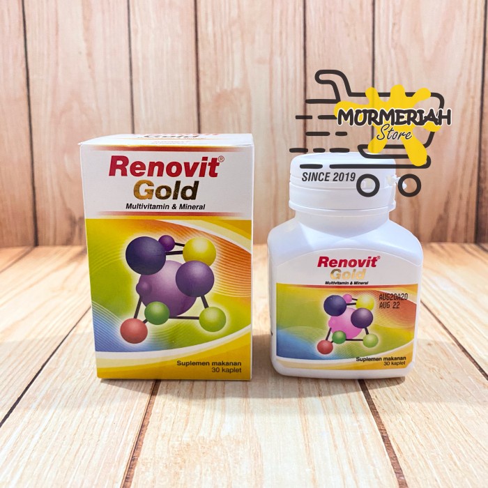 Jual RENOVIT GOLD Botol isi 30 kaplet-Multivitamin & Mineral | Shopee ...