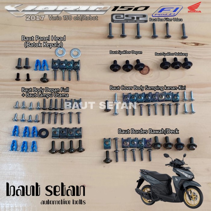 Jual Baut Full Body Vario 150/Baut Set Full Body Vario 150 Robot ...