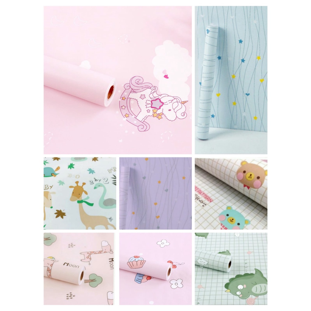Jual GEM -WALLPAPER DINDING ANAK WALLPAPER PINK WALLPAPER LITTLE PONNY WALLPAPER UNICORN ...