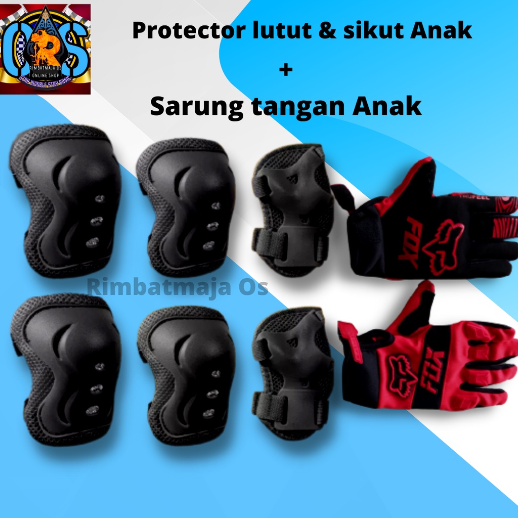 Jual Protector pelindung sikut lutut dan sarung tangan motor trail ...