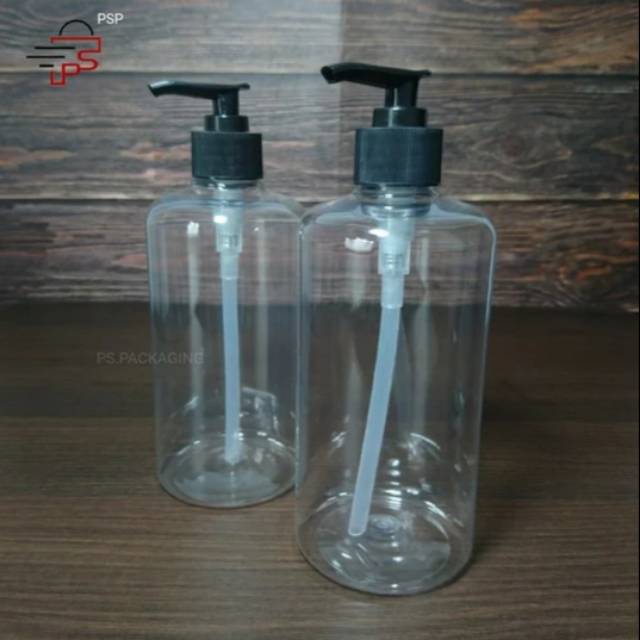 Jual BOTOL PUMP 500ML PET / BOTOL PUMP 500ML KEMASAN SABUN CAIR,HANDSANITIZER / BOTOL PUMP 500ML ...