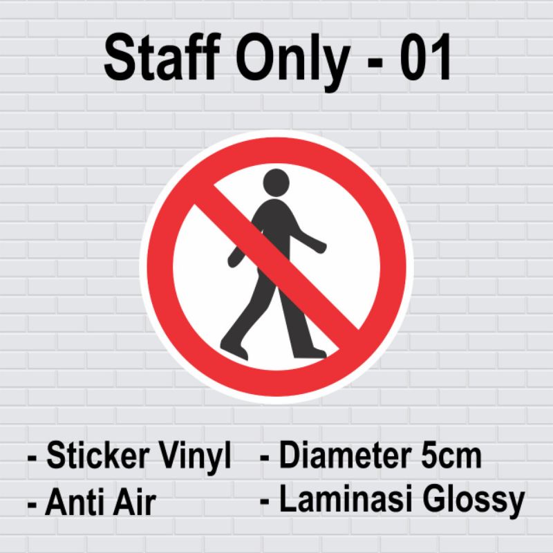 Jual Sticker Staff Only | Shopee Indonesia