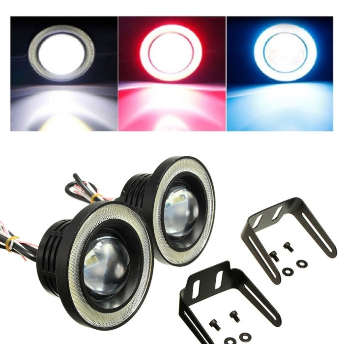 Jual Fog Lamp LED Angel Eyes Lampu Kabut 89mm Universal Head Lights ...