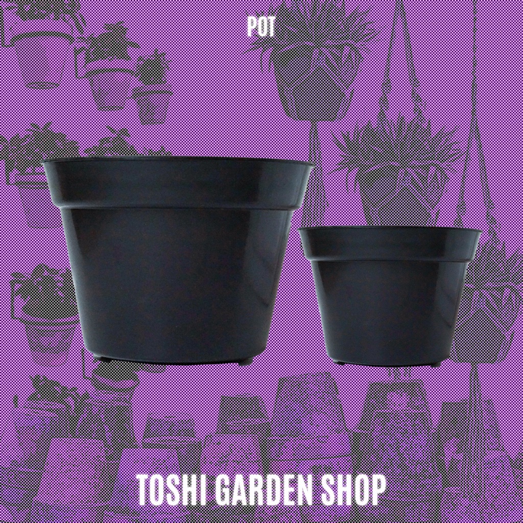 Jual POT HITAM 15 CM BULAT POLOS (POT) | Shopee Indonesia