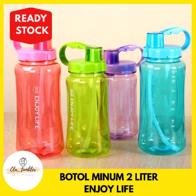 Jual BOTOL ENJOY LIFE 2 LITER / BOTOL PLASTIK / BOTOL AIR MINUM / BOTOL ...