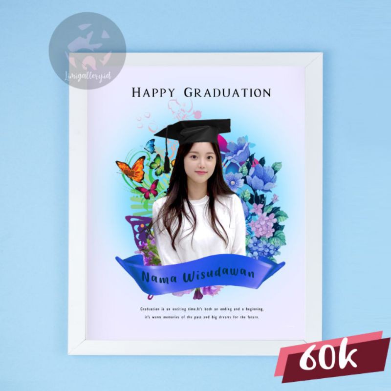 Jual Desain foto wisuda include bingkai | Shopee Indonesia