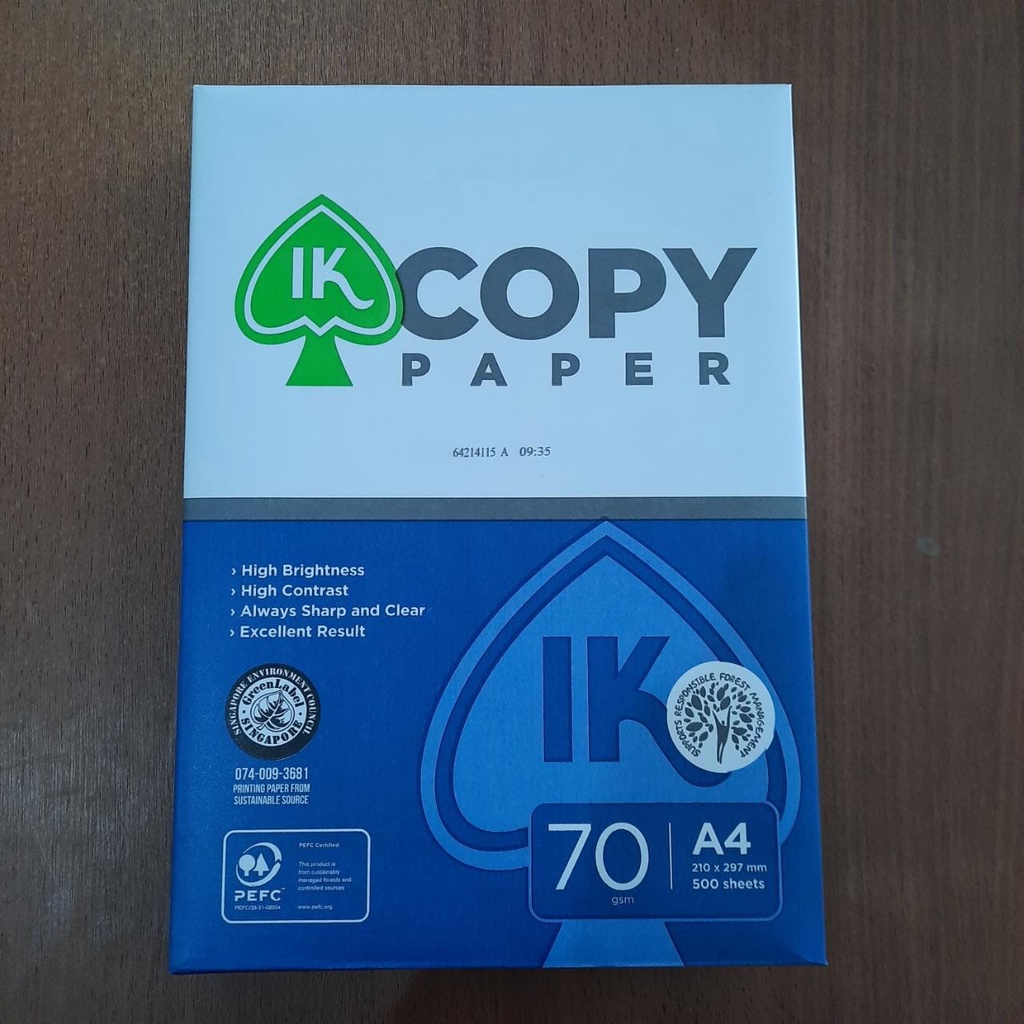 Jual Kertas HVS A4 IK Copy Paper 70gsm Fotocopy Bagus Murah Original ...