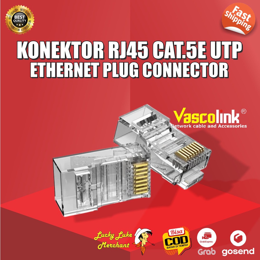 Jual Connector RJ45 RJ-45 Vascolink Original Konektor UTP Ethernet LAN ...