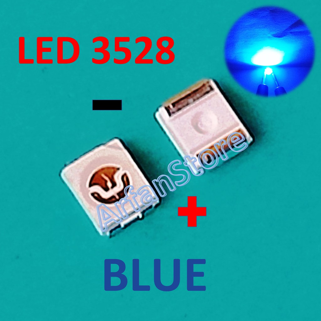 Jual LED 3528 2835 Blue 460-470nm SMD Chip 1210 Warna Biru PER 25PCS ...